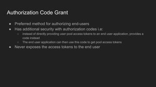 Amazon Cognito OAuth 2.0 Grants | PPT