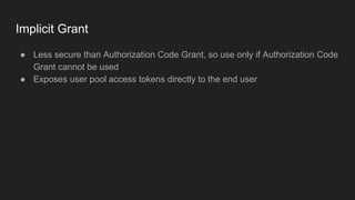 Amazon Cognito OAuth 2.0 Grants | PPT