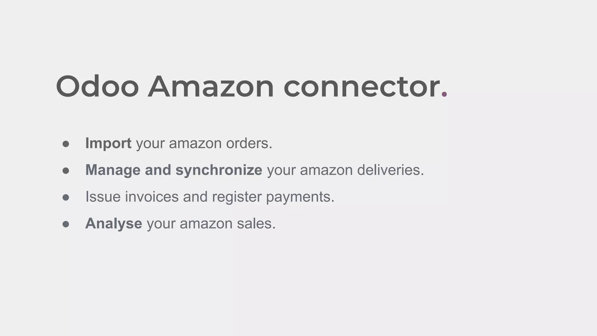 Amazon Connector - Manage your Amazon Orders from Odoo | PPT