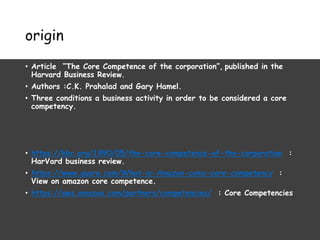 Amazon core competence | PPTX