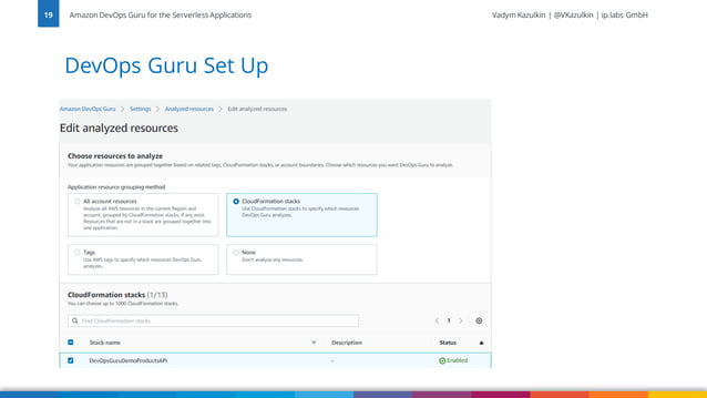 Amazon DevOps Guru for Serverless Applications at DevOpsCon 2024 London | PPT