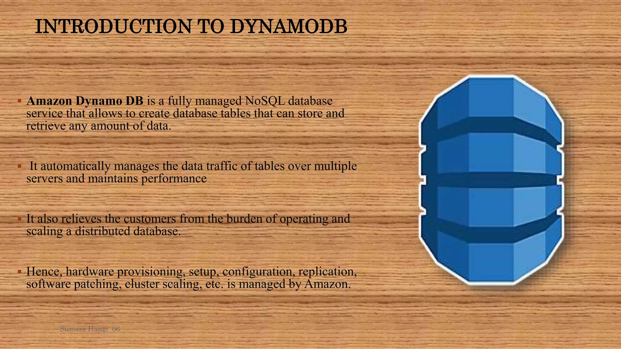 Amazon dynamodb & amazon redshift | PPTX