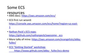 Amazon ECS.pptx tasks conatiner ecs new car | PPT