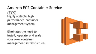 Amazon ECS.pptx tasks conatiner ecs new car | PPT