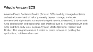 Amazon ECS presented by Techserverglobal | PPT
