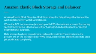 Amazon Elastic Block Storage and Balancer | PPT