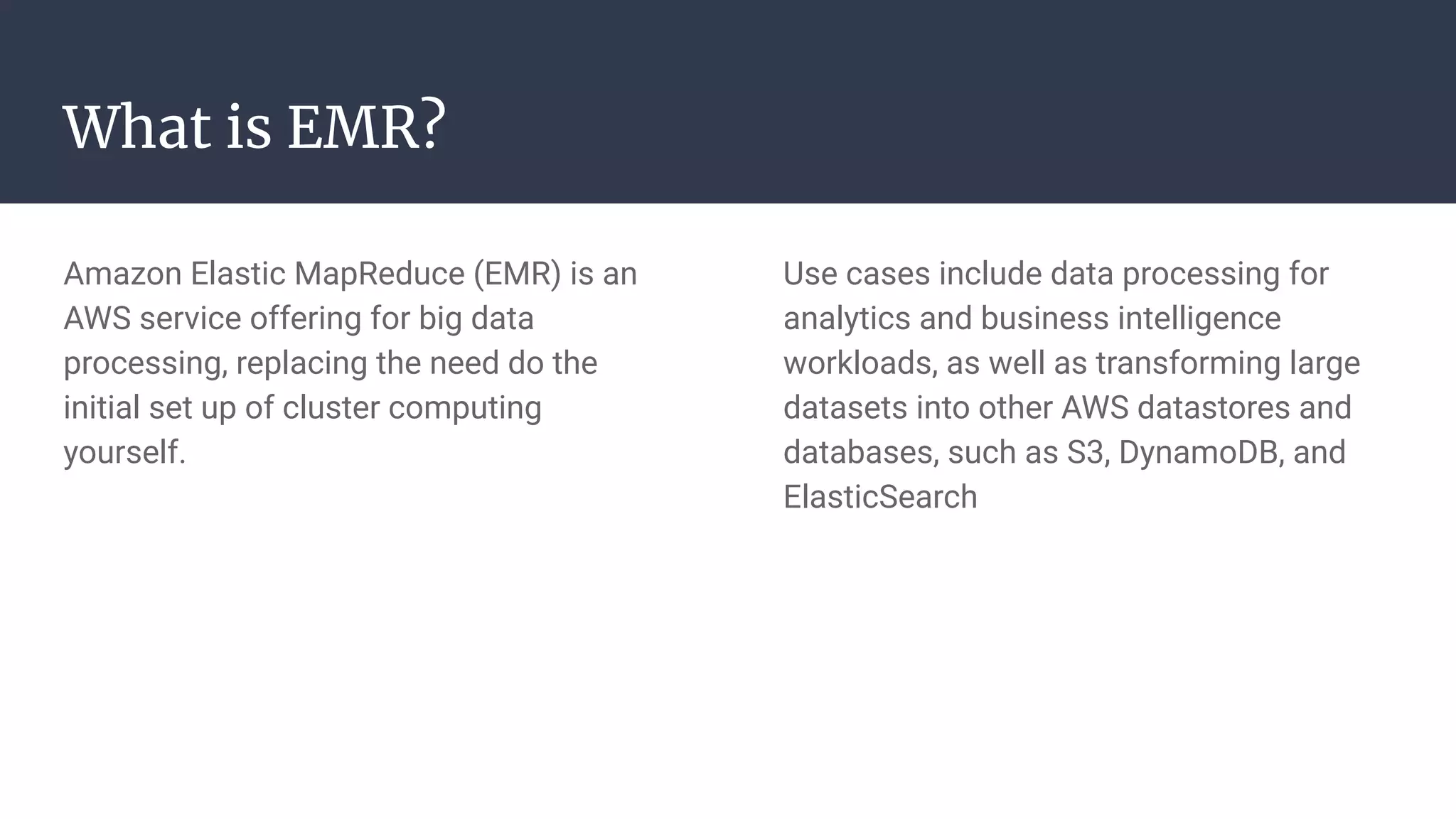 Getting Started with Amazon EMR | PDF