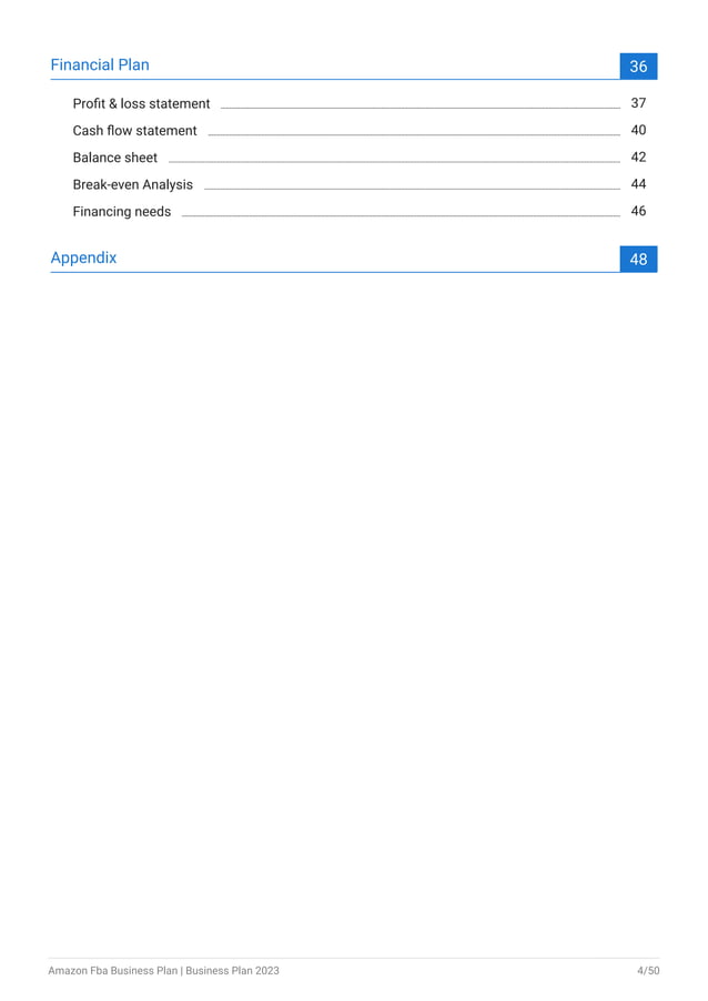 Amazon FBA Business Plan Example | Upmetrics | PDF | Business ...