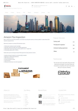 Amazon fba inspection china | PDF