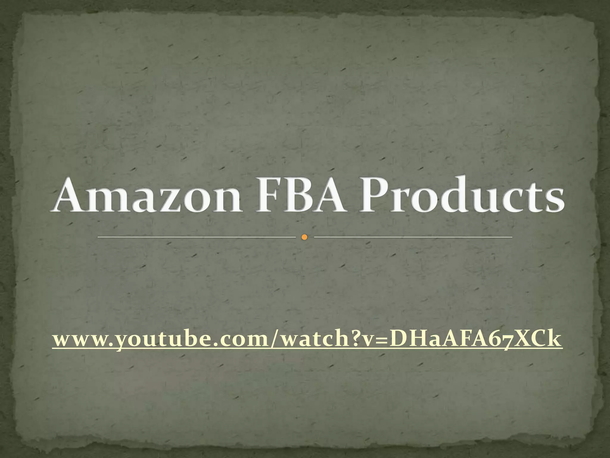 Amazon FBA Product Research | PPT