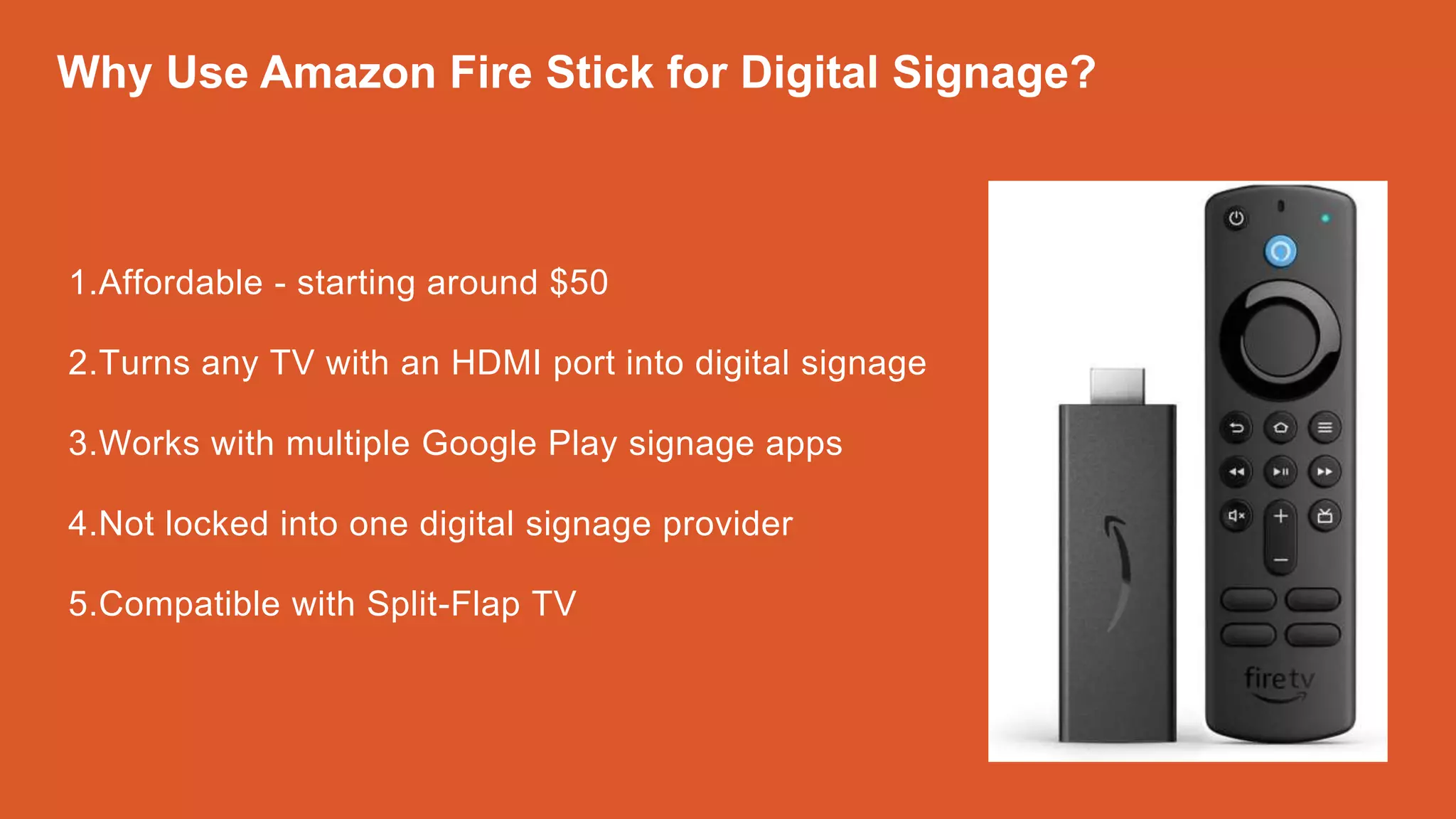 Amazon Fire Stick Digital Signage using Split-Flap TV | PPTX