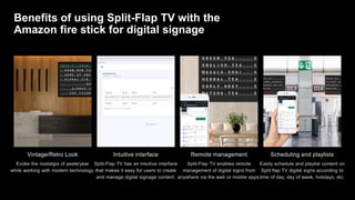 Amazon Fire Stick Digital Signage using Split-Flap TV | PPT