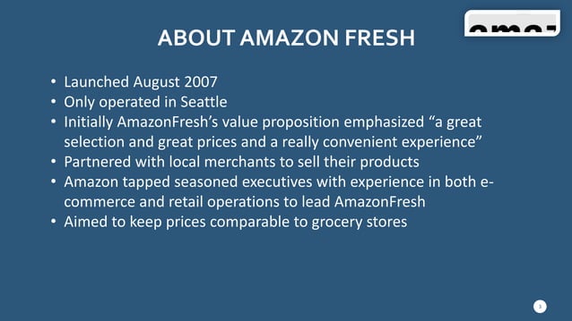Amazon fresh | PPTX | Sales | Business