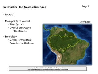 Amazon Geography | PPTX