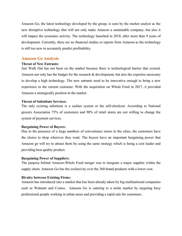 Amazon go feasibility study | PDF | Cloud Computing | Internet