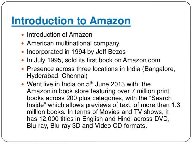 Amazon india micropresentation