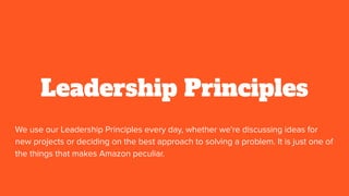 Amazon Leadership Principles | PDF