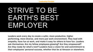 Amazon leadership principles and key concepts | PPTX