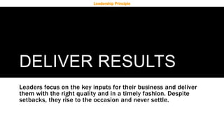 Amazon leadership principles and key concepts | PPTX