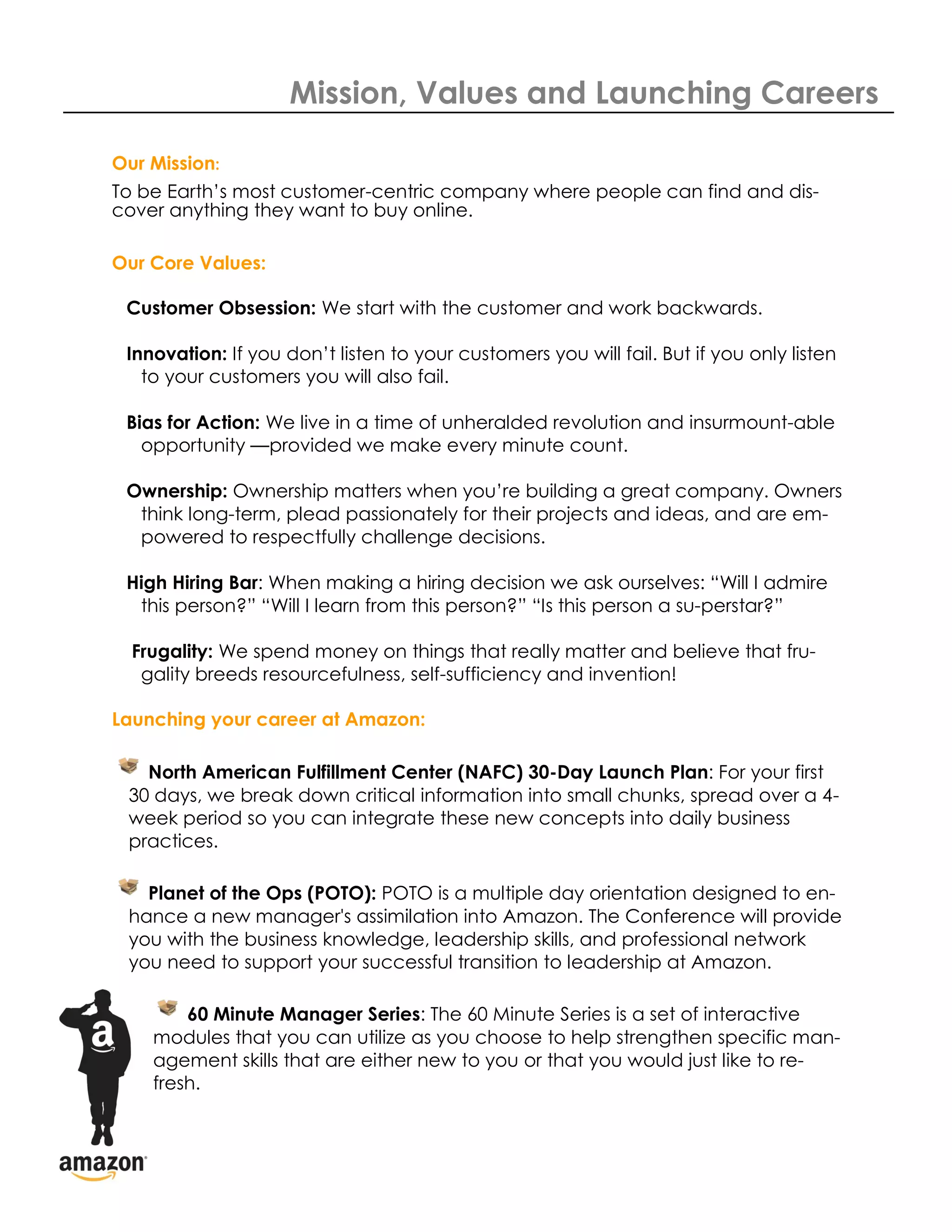 Amazon Military Talent Program | PDF