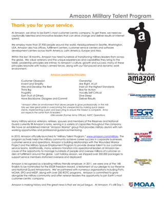 Amazon Military Talent Program | PDF
