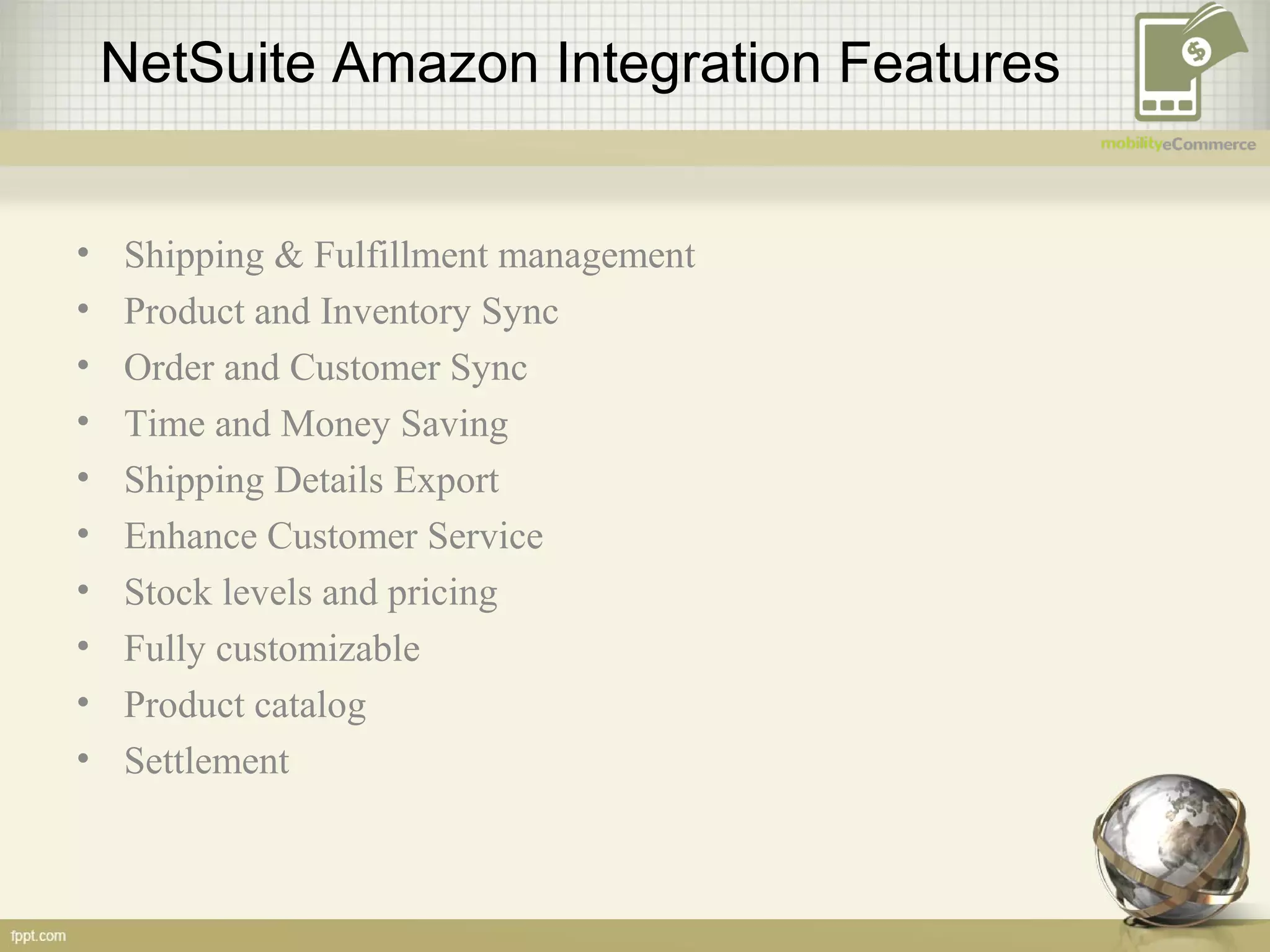 Amazon NetSuite Connector | PPT
