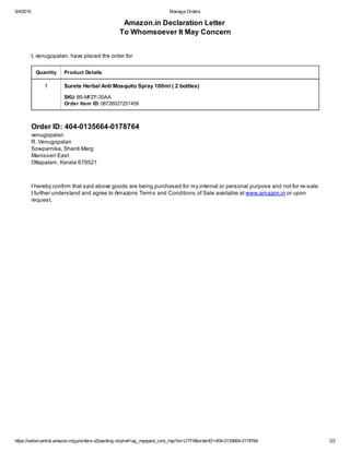 Amazon order invoice | PDF