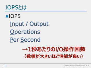 Amazon Provisioned IOPS for RDS | PPT