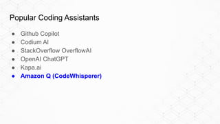 Amazon Q Developer - For Developer Productivity | PDF
