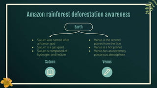 Amazon Rainforest Deforestation Awareness Infographics by Slidesgo | PPTX