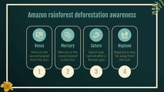 Amazon Rainforest Deforestation Awareness Infographics by Slidesgo ...