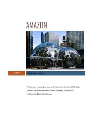 REPORT ON AMAZON | PDF