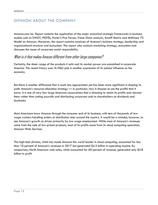 REPORT ON AMAZON | PDF