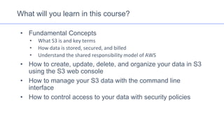 AWS Amazon S3 Mastery Bootcamp | PPTX