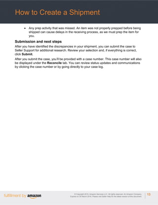 Amazon Shipment Creation Workflow | PDF