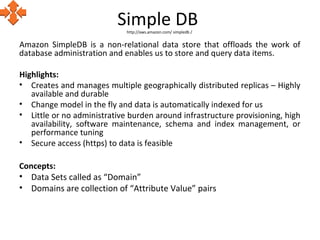 Amazon simple db | PPT