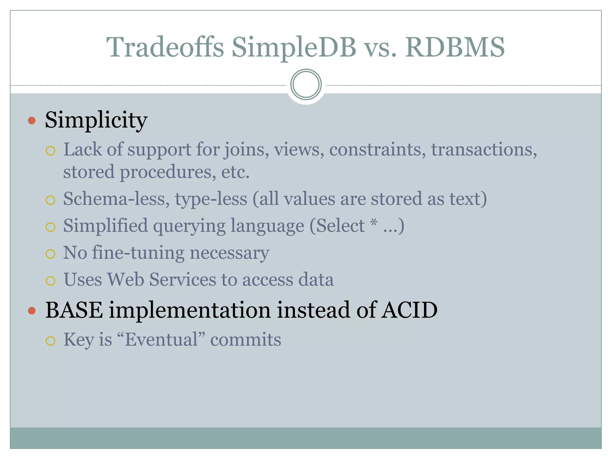Amazon SimpleDB | PDF