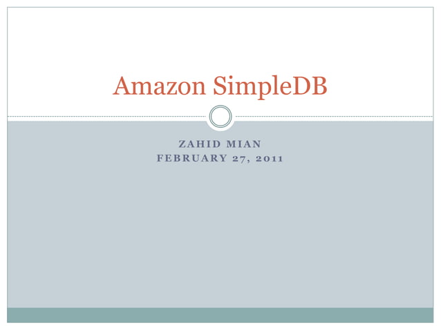 Amazon SimpleDB | PDF | Databases | Computer Software and Applications