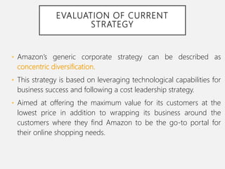 Amazon strategic management | PPTX