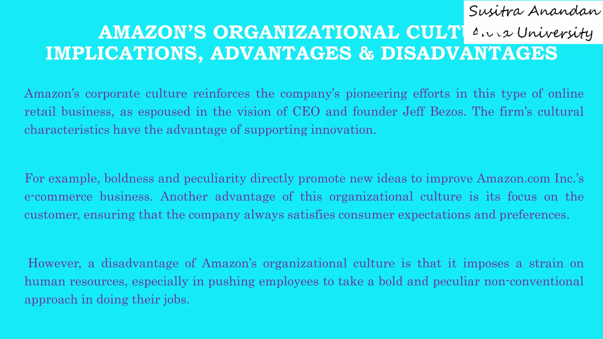 Amazon Organisational Culture | PPTX