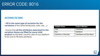Amazon top errors and how to fix it with Lengow | PDF | Web Design and HTML | Internet