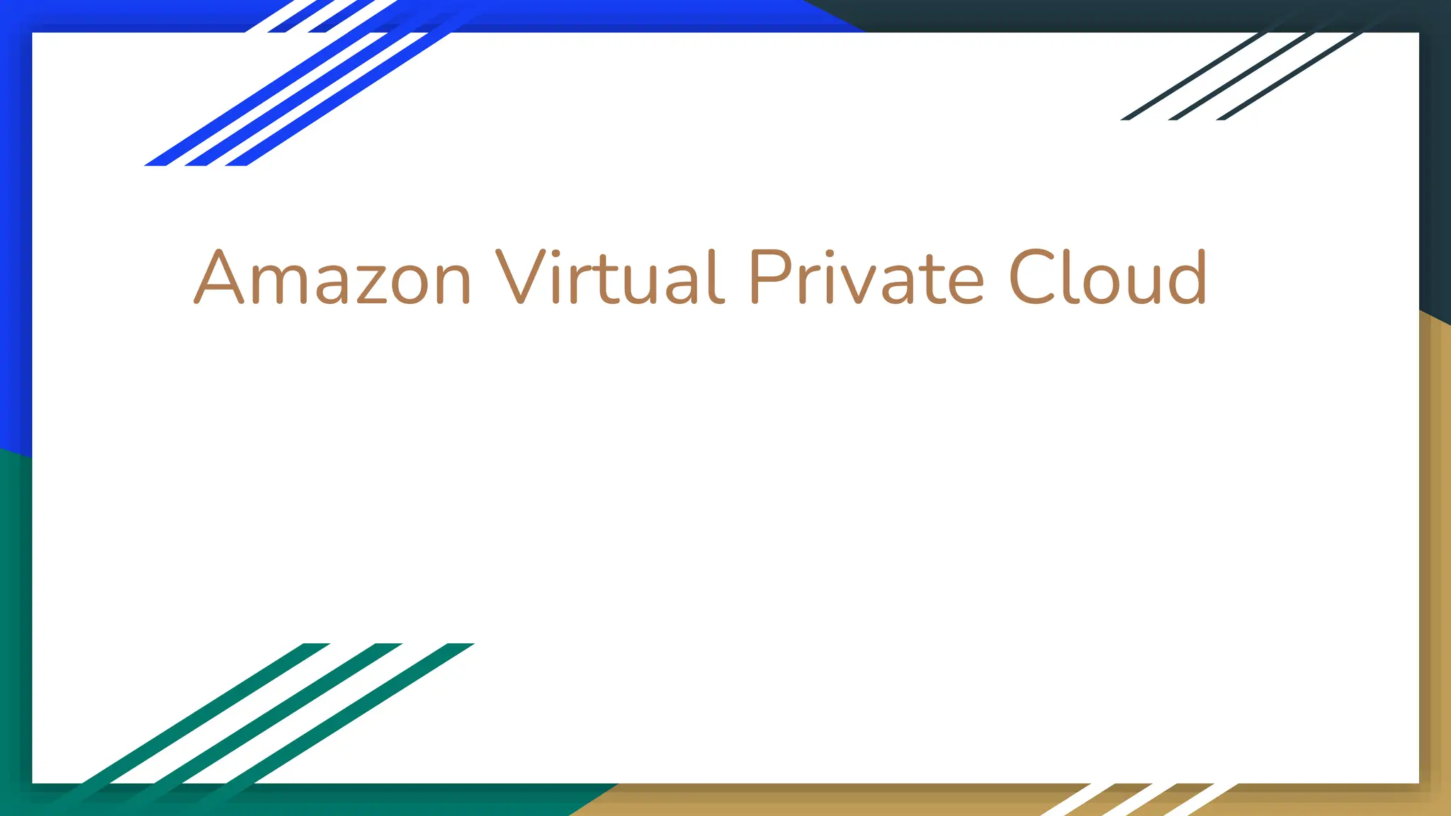 Amazon Virtual Private Cloud Presented by Techserverglobal | PPTX | Cloud Computing | Internet