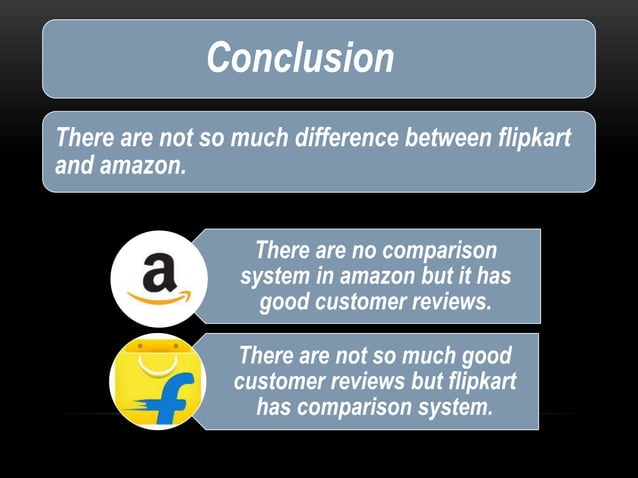 Amazon vs flipkart /COMPARISON BETWEEN | PPTX | Internet | Computing