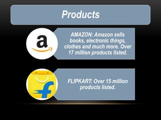 Amazon vs flipkart /COMPARISON BETWEEN | PPTX