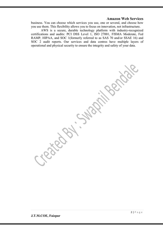Amazon web services | PDF