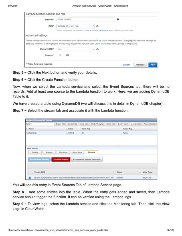 Amazon web services quick guide - tutorialspoint | PDF