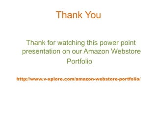Amazon Webstore Portfolio a Visivle Document | PPTX