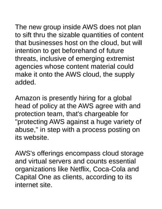 Amazon will proactively remove content that violates its rules from its ...