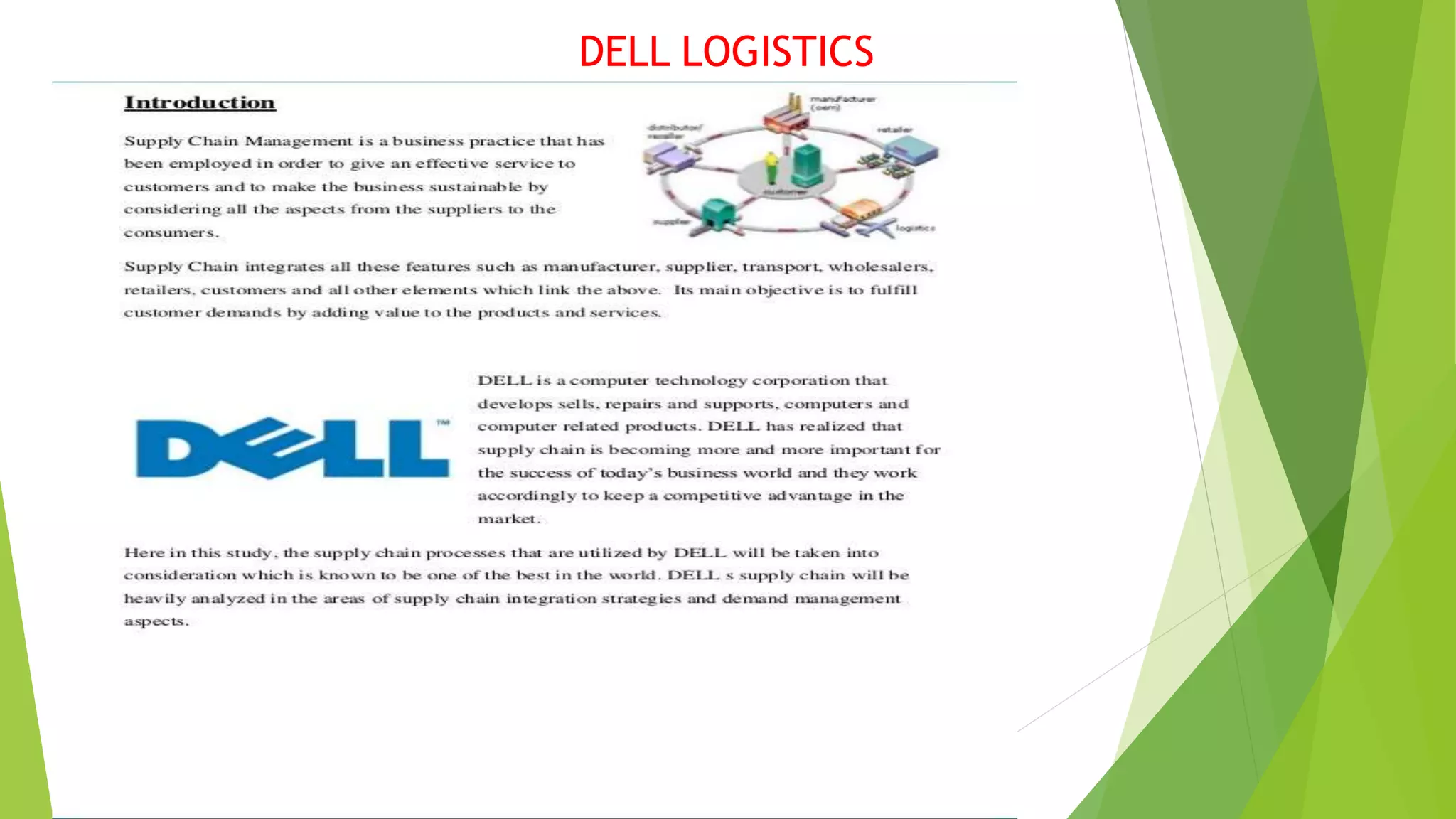 Amazon,zomato&dell logistics ppt | PPT