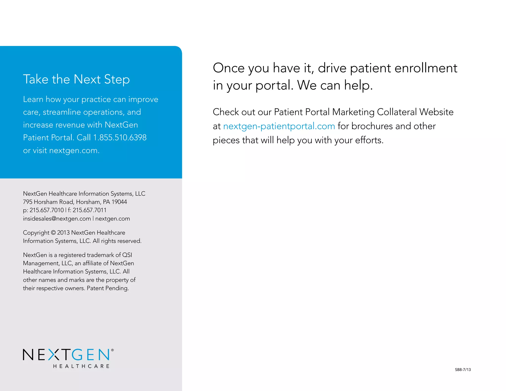 NextGen® Patient Portal | PDF